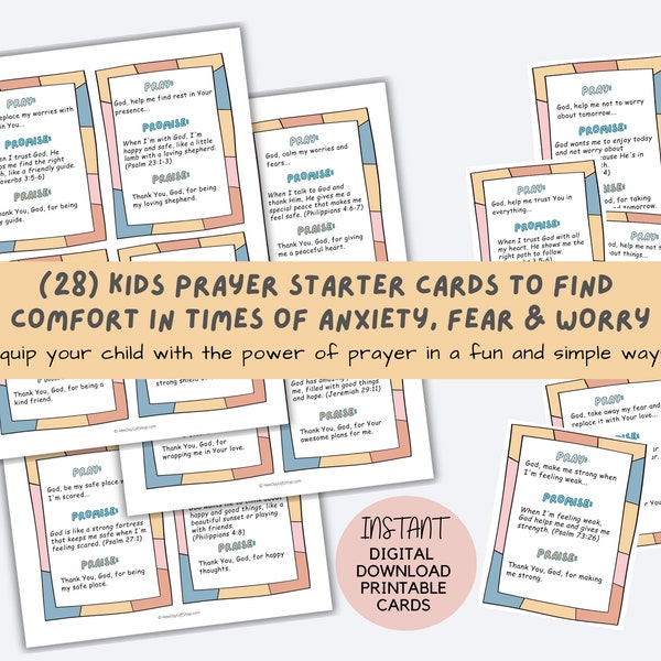 Bible Verse Cards for Anxiety - Etsy