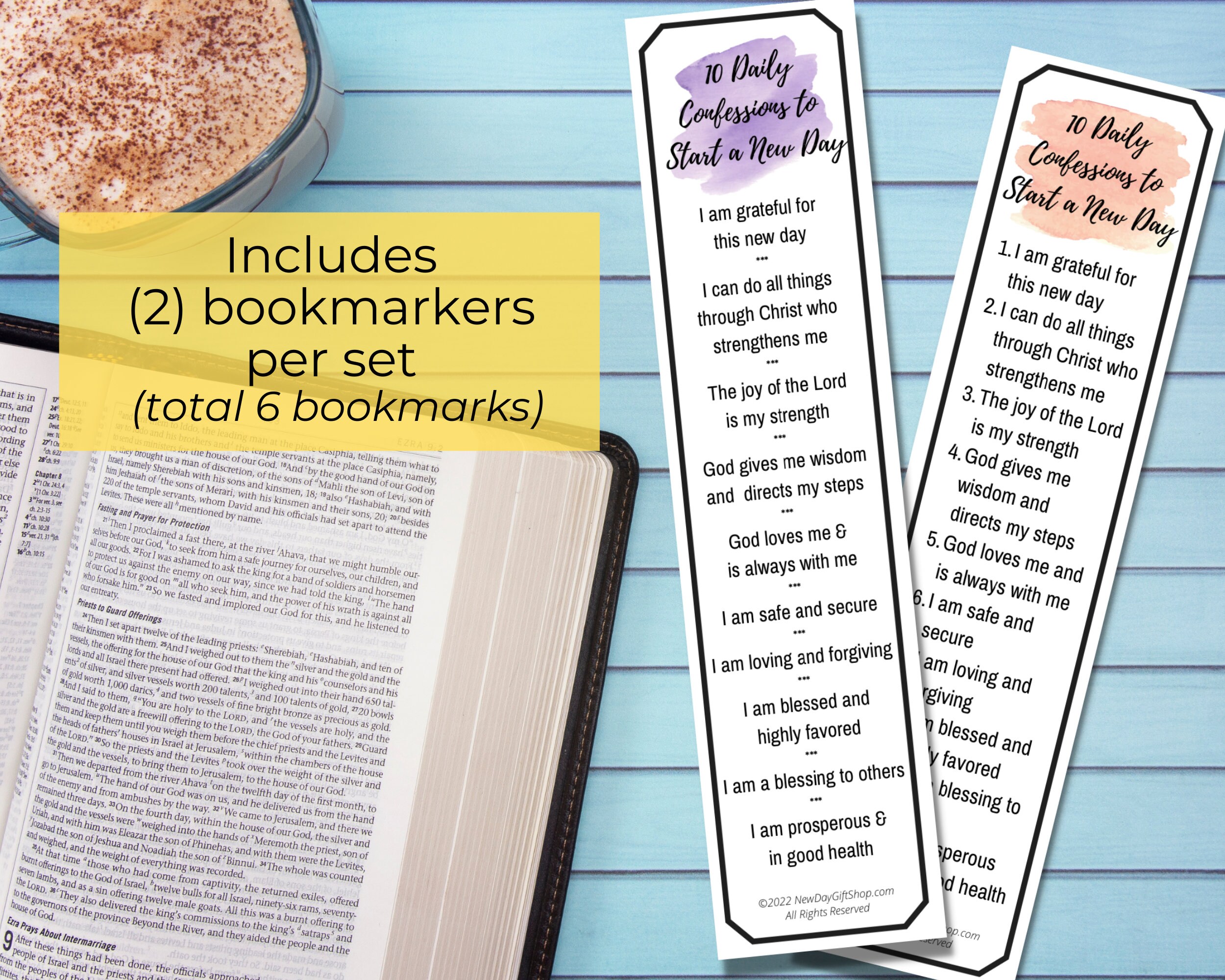 Printable Scripture Cards - Christian Morning Affirmations - Use With ...