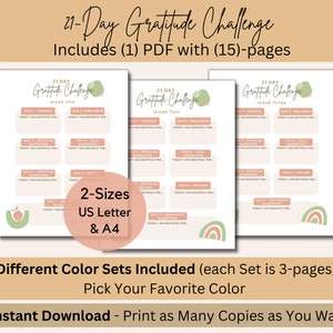 Printable Thanksgiving Daily Gratitude Quotes Cards, Journal, Challenge ...