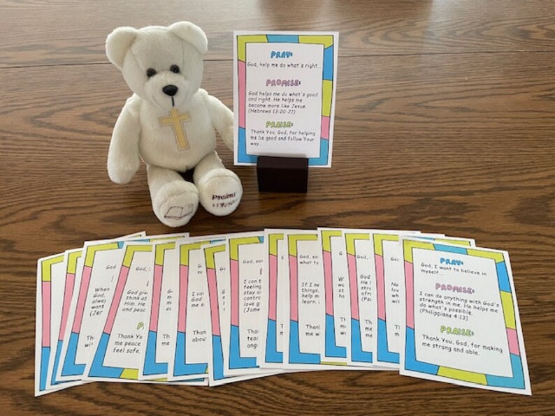 Prayer Cards for Kids, Bible Verse Scripture Cards, Family Devotions ...