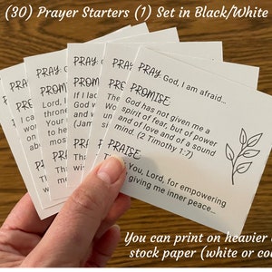Prayer Cards Printable – Christian Prayer Starters With Bible Verses ...