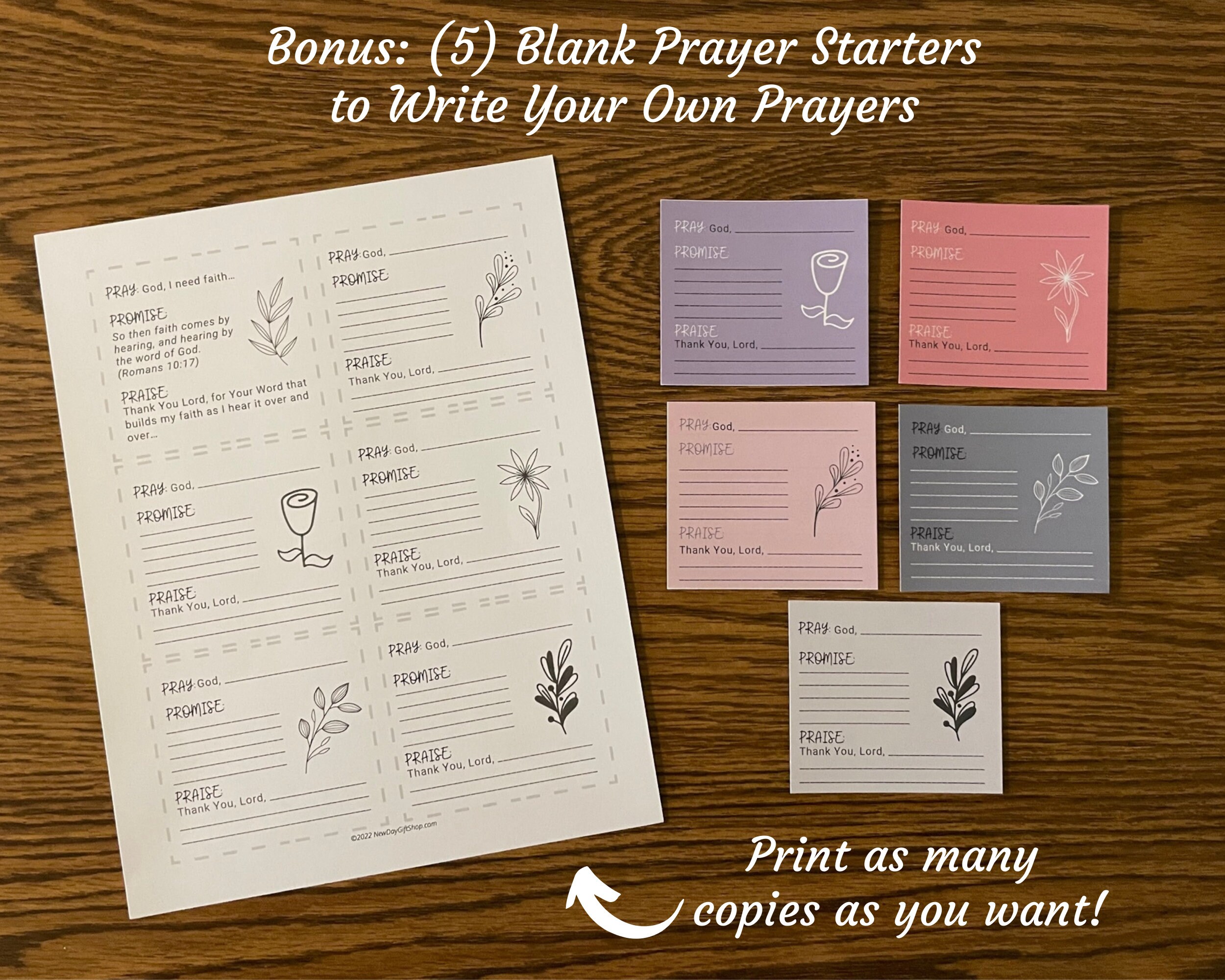 Prayer Cards Printable Christian Prayer Starters With Bible - Etsy ...