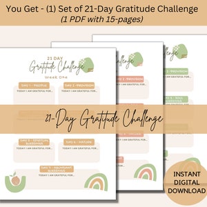 Printable Thanksgiving Daily Gratitude Quotes Cards, Journal, Challenge ...