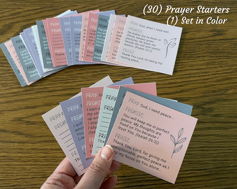 Prayer Cards Printable – Christian Prayer Starters With Bible Verses ...