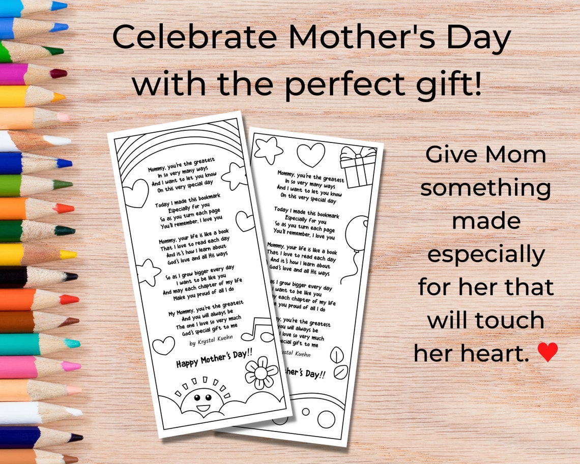 Happy Mother's Day Bookmarks to Mom From Kids With Beautiful Christian ...