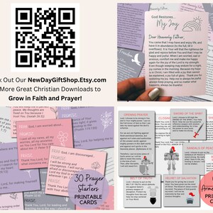 Kids Prayer Cards: Bible Verse Scripture, Family Devotions (digital ...