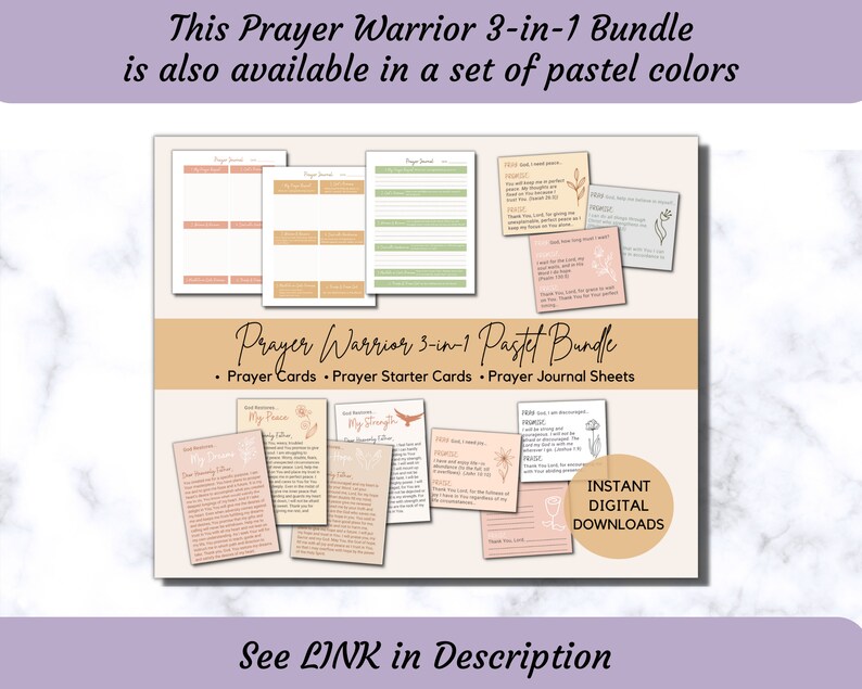Prayer Board Kit Printables, Vision Board, Prayer Journal Cards Bundle ...