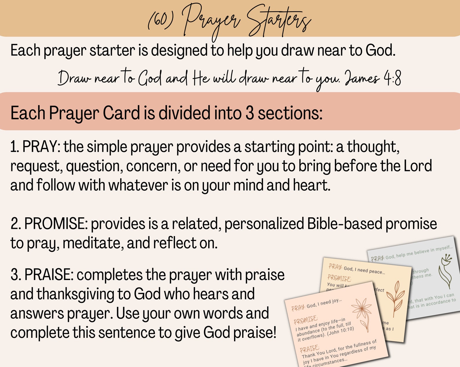 Prayer Starter Cards With Bible Verses: Pastel Mini Printable (PDF) - Etsy