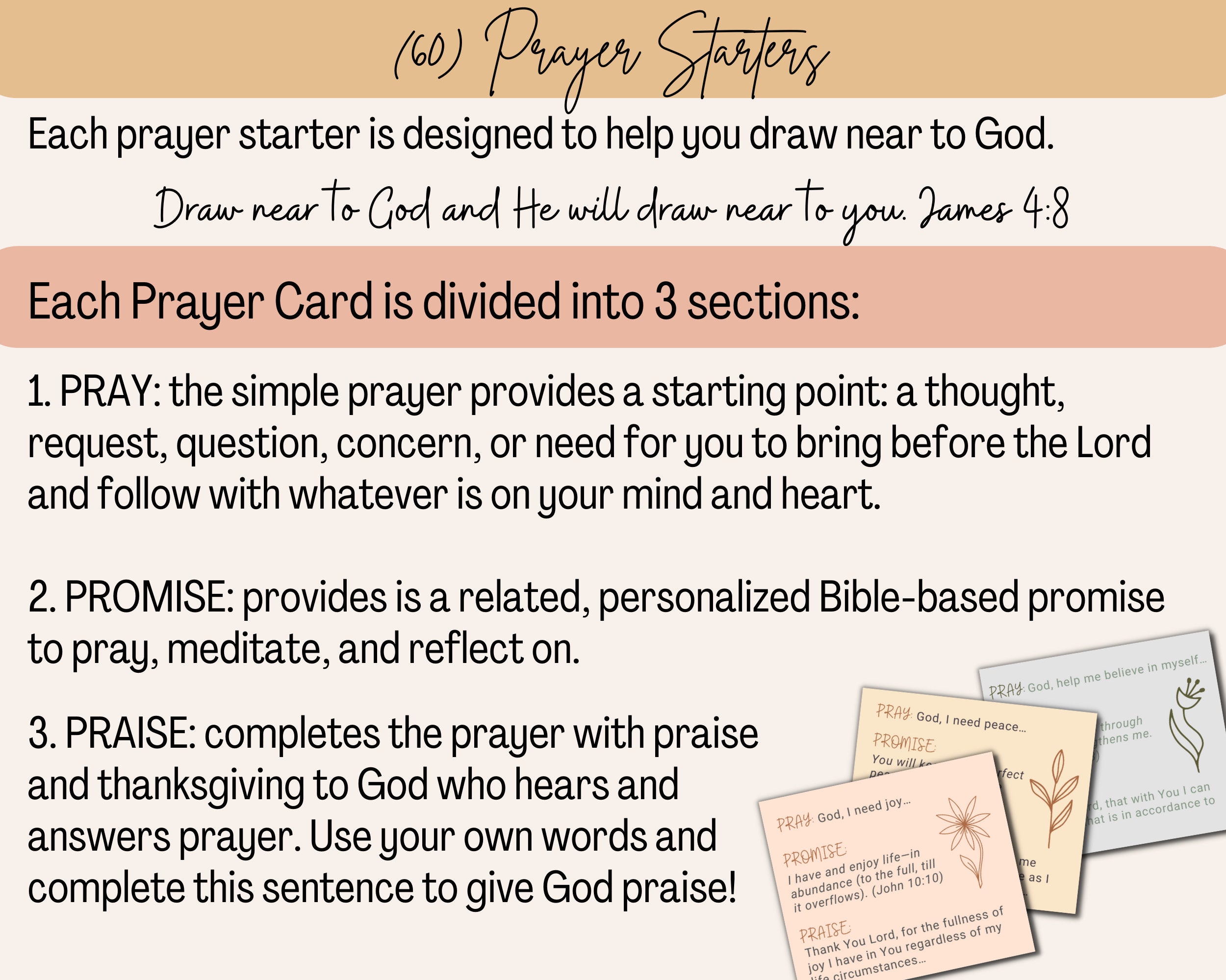 Prayer Starter Cards With Bible Verses: Pastel Mini Printable (PDF) - Etsy