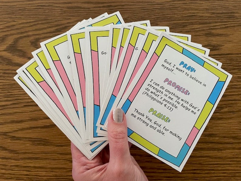 Printable Kids Prayer Cards – Bible Verse Bundle for Children's ...
