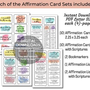 10 Sets Scripture Cards, Christian Bible Verse Affirmation Cards ...