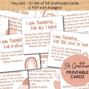 Printable Thanksgiving Daily Gratitude Quotes Cards, Journal, Challenge ...