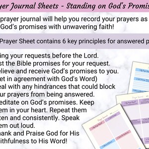 Prayer Journal Bible Study Planner Printable Christian Scripture ...
