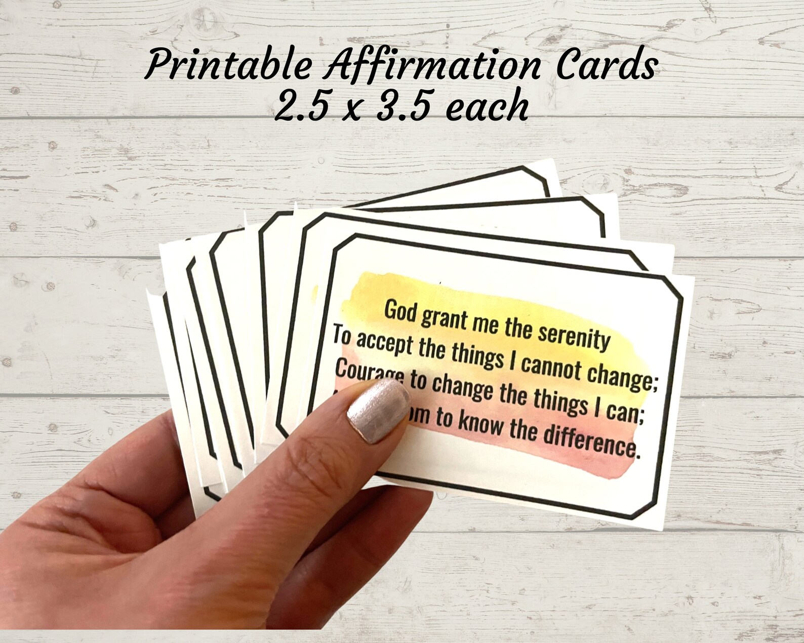 22 Serenity Printable Prayer Pocket Cards - 12 Step Program AA NA ...