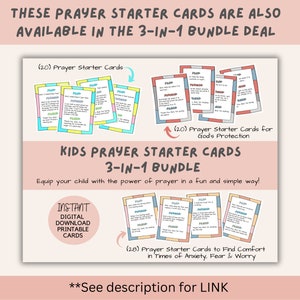 Kids Prayer Cards: Bible Verse Affirmations for Protection (digital ...