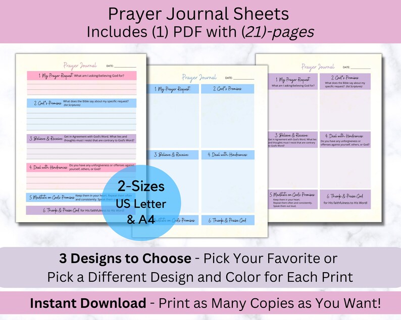 Prayer Board Kit Printables, Vision Board, Prayer Journal Cards Bundle ...