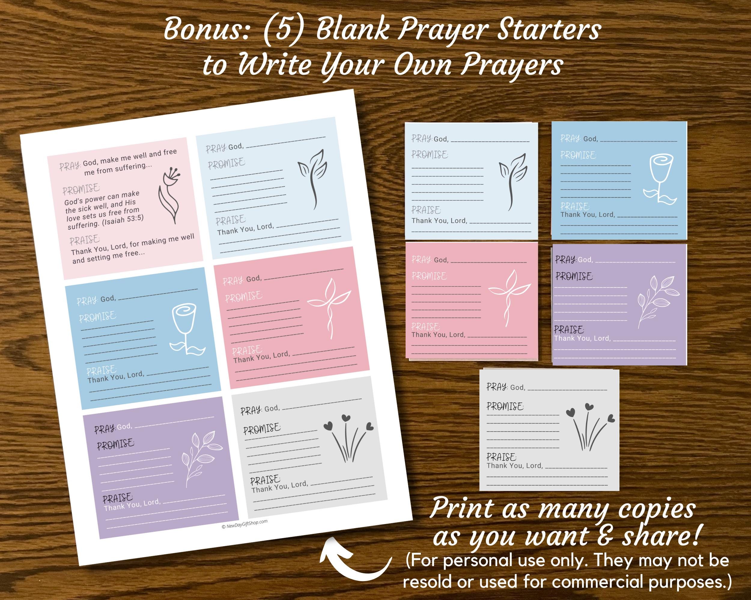 Healing Prayer Board Kit Printables, Prayer Starter Cards for ...