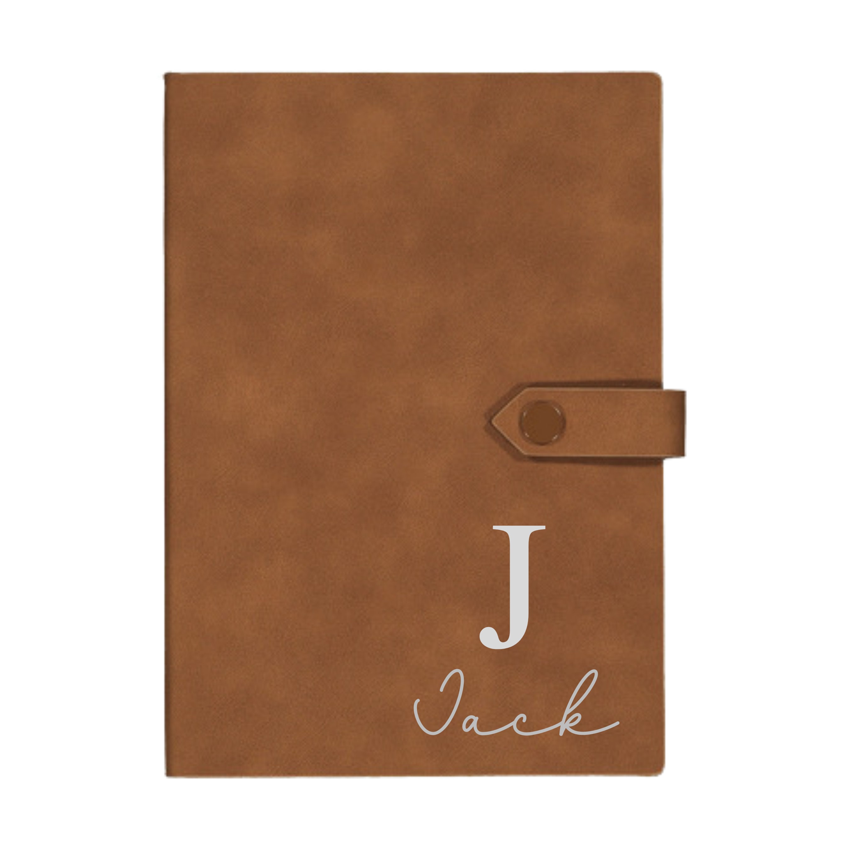 Personalised Vegan Suede A5 Notebook — Custom Initial and Name Journal ...