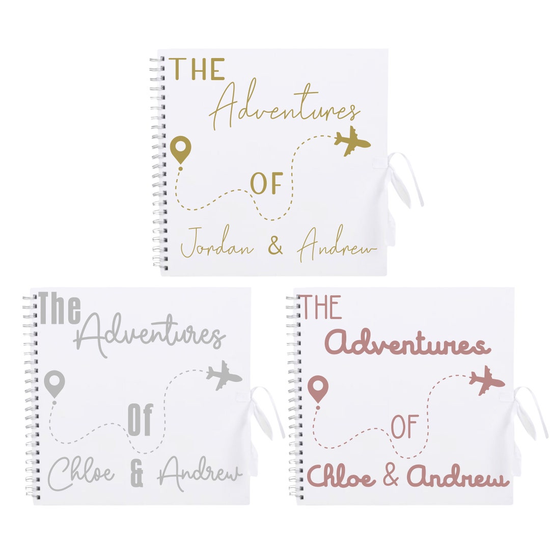 Personalised Plane Travel Scrapbook — Custom White 12x12 Adventure ...