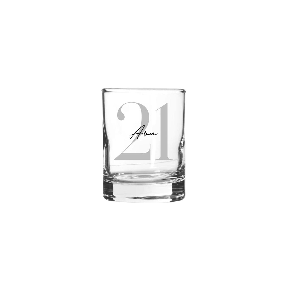 Personalized Milestone Shot Glass: Birthday Initial Name Glass - Etsy