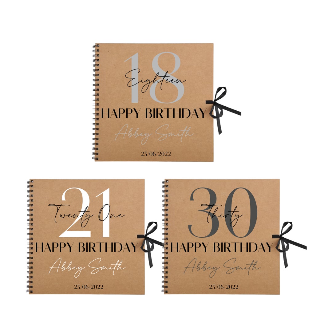 Personalised Birthday Scrapbook — Custom 12x12 Kraft Milestone ...