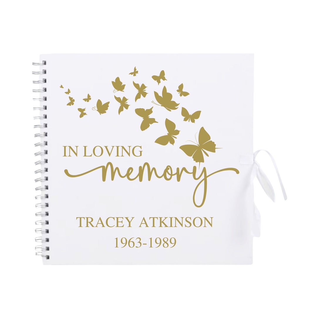 Personalised in Loving Memory Butterflies 30.5 X 30.5cm Photo Album ...