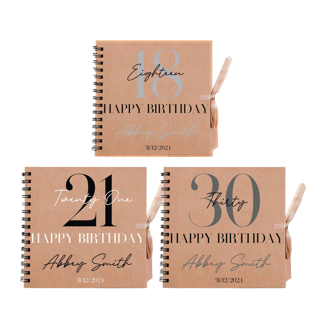 Personalized Birthday Scrapbook: Milestone Guestbook Memory Album (20.3 ...