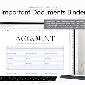 Important Document Organizer, Life Binder, Death Binder, Next of Kin ...