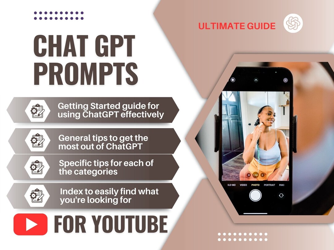 60+ Best Chat GPT Prompts for Youtube, Chat GPT Guide Book, Print at ...