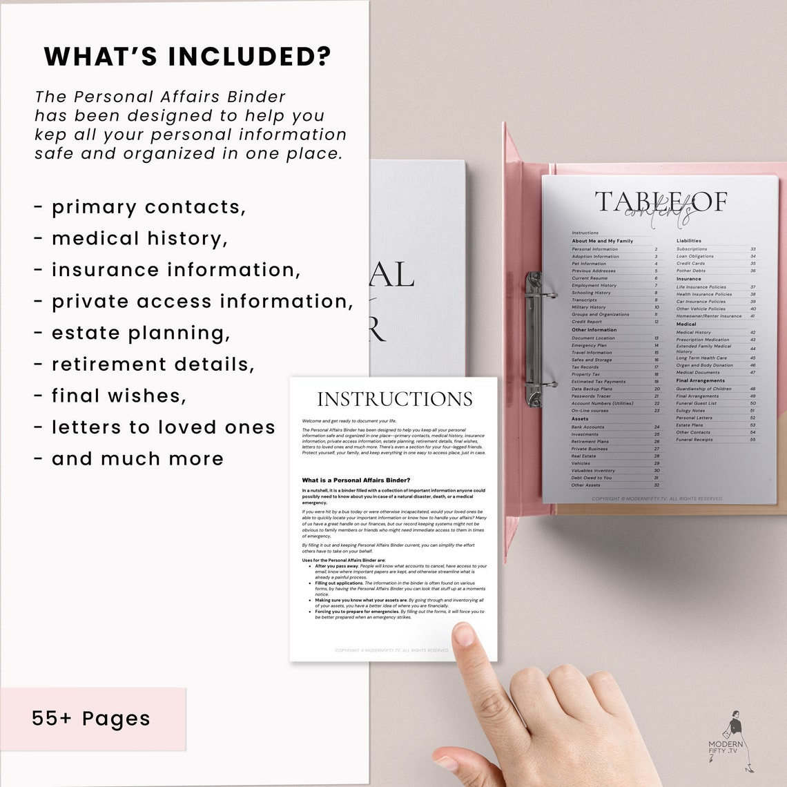 Emergency Printable Organizer Binder, End of Life Legacy Planner ...