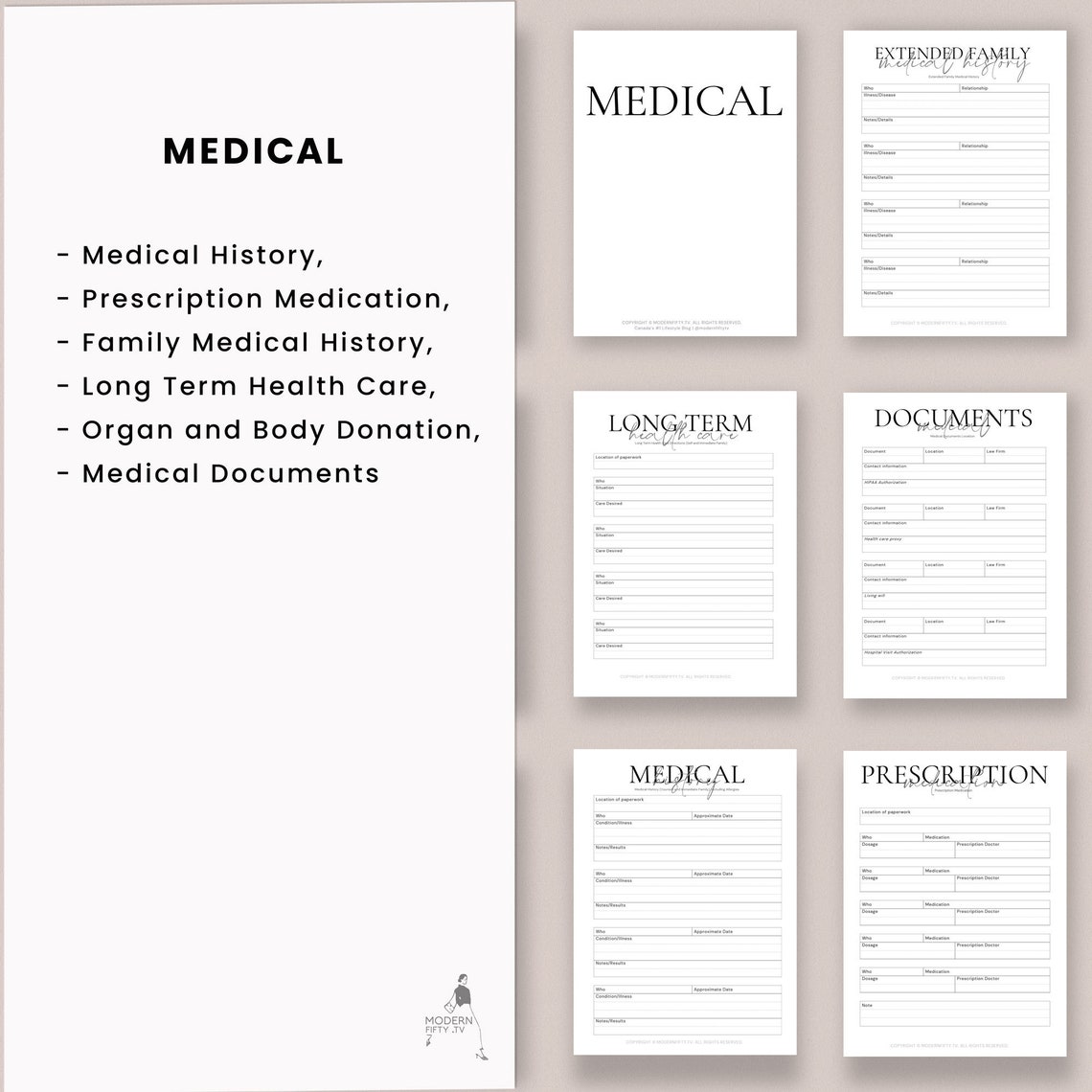 Emergency Printable Organizer Binder, End of Life Legacy Planner ...