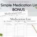 Printable Medication List, Daily Medication and Vitamin, Print at Home ...