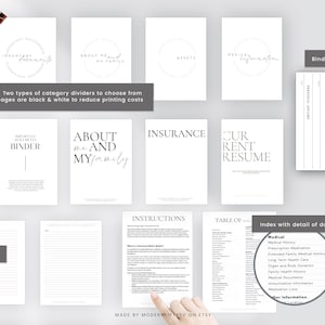 Important Document Organizer, Life Binder, Death Binder, Next of Kin ...