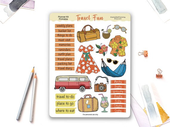 Travel Sticker Printable Vacation Sticker Adventure - Etsy