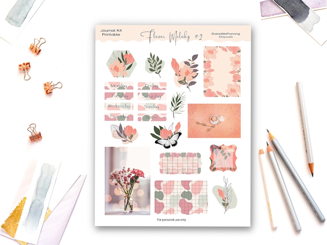 Bujo Stickers, Planner Printable, Printable Stickers, Hobonichi Kit ...