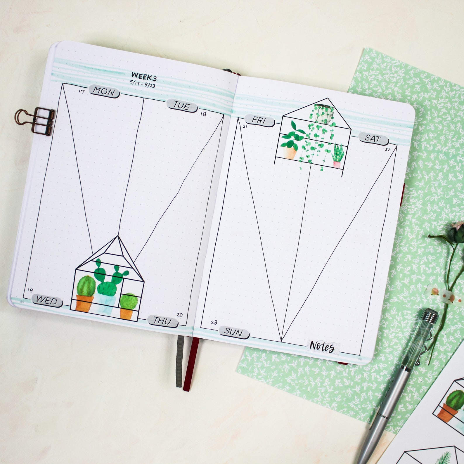 Plant Printable Journal Kit Greenhouse Stickers Nature | Etsy