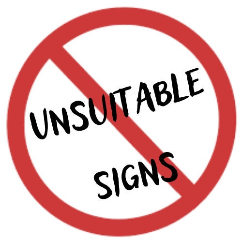 UnsuitableSigns - Etsy