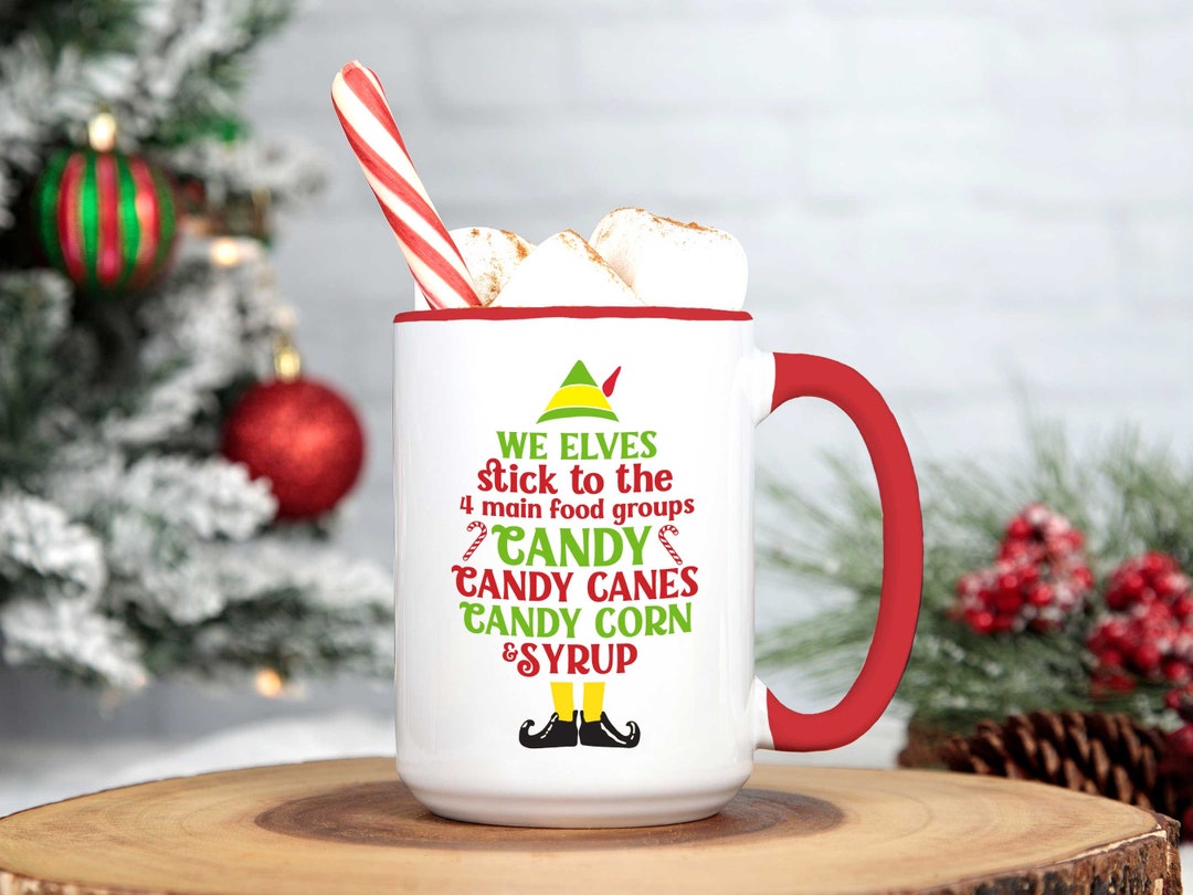 Elf Movie Quote 15oz Mug | Elf Food Groups | Christmas Movie, Funny Mug ...