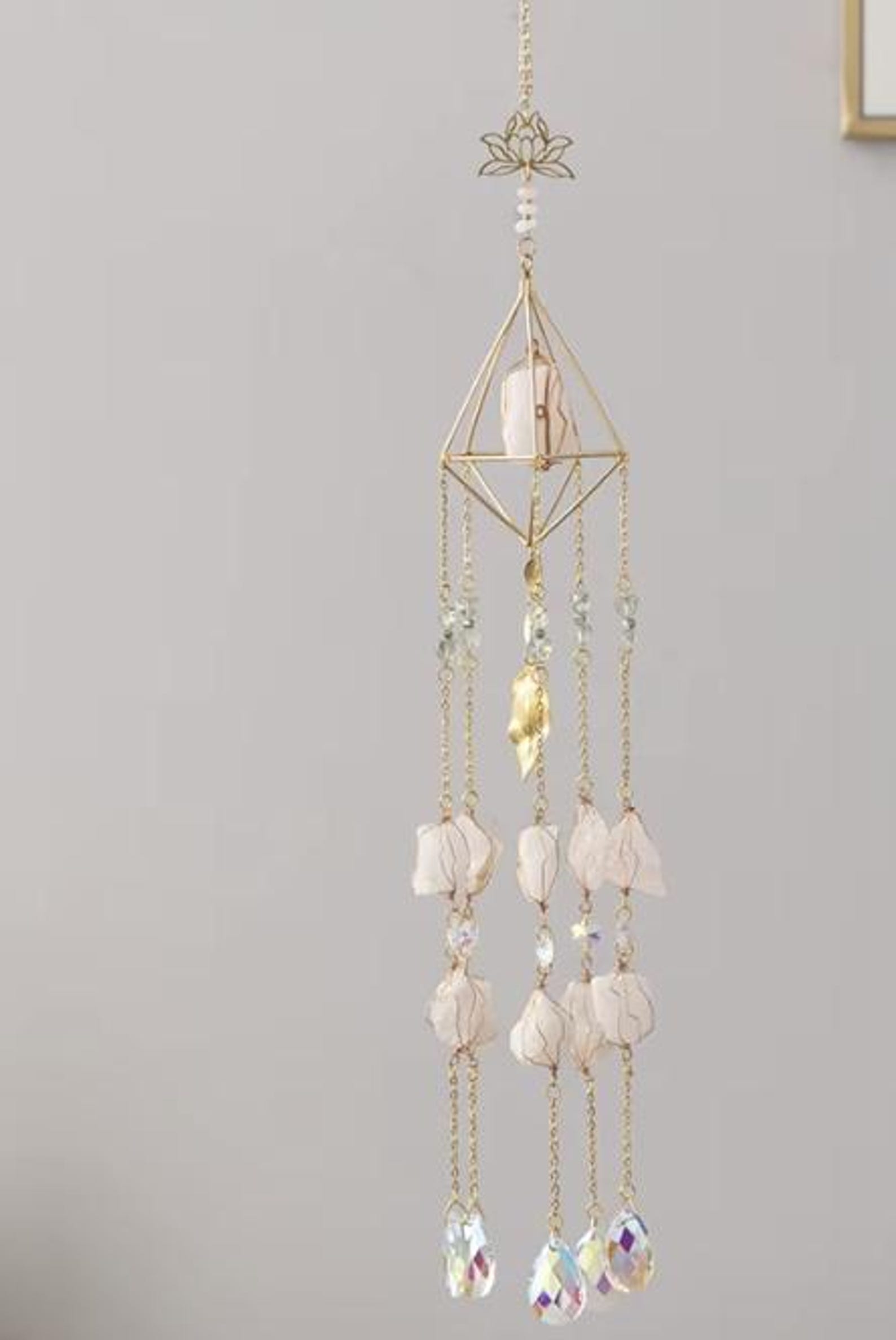 Rose Quartz Sun Catcher - Etsy