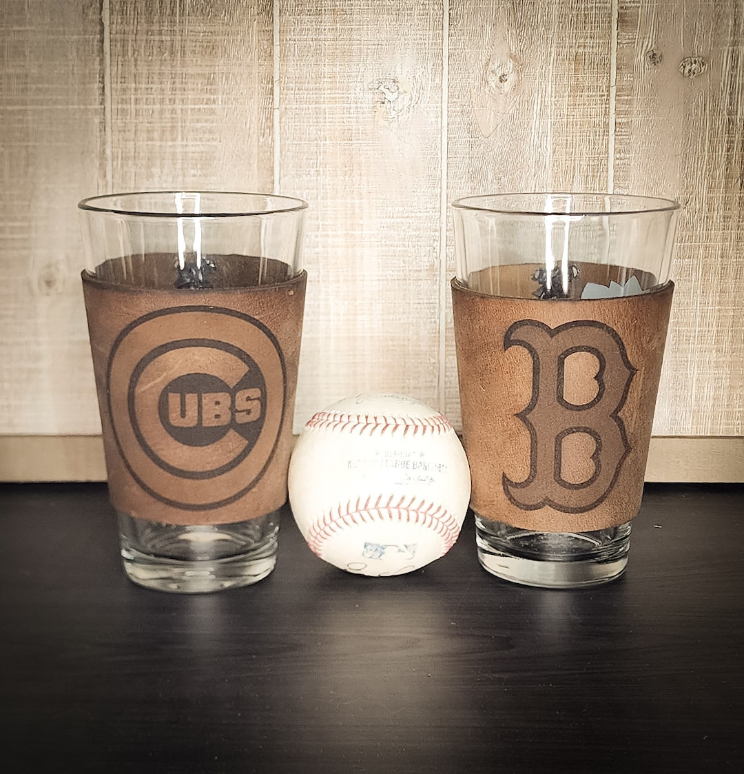 Custom Premium Leather Pint Sleeve - Custom Engraved Beer Glass Holder ...