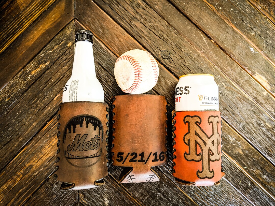 Personalized Leather Beer Can Cooler | 3rd Anniversary Gift - Etsy
