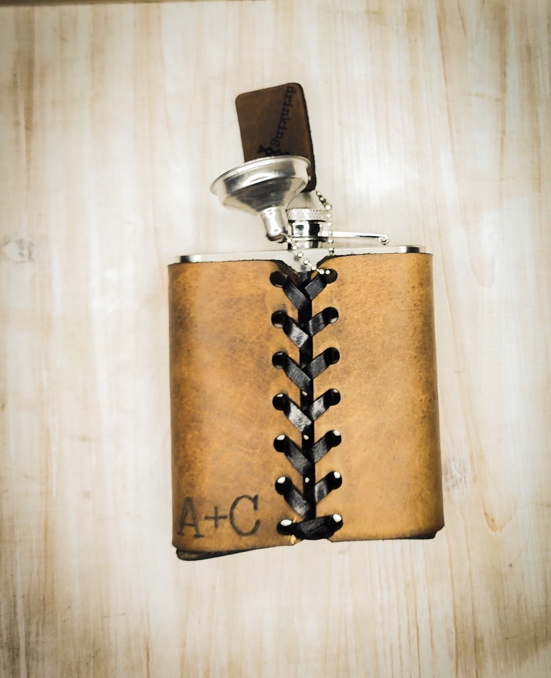 Personalized Flask for Men, Hand Made Leather Flask, Flask Personalized, Flask Leather, Flasks ...