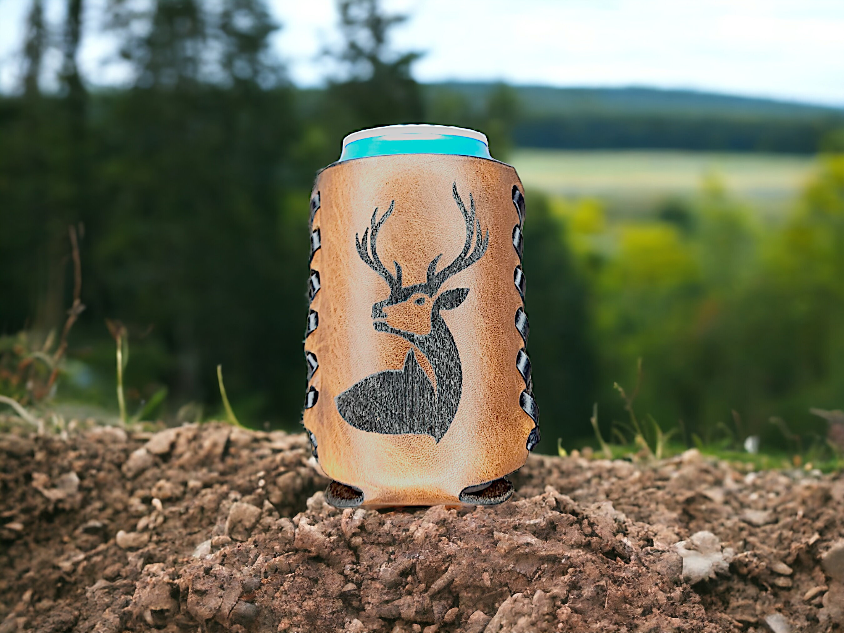 Personalized Leather Can Cozie: Custom Engraved Rancher Gift - Etsy
