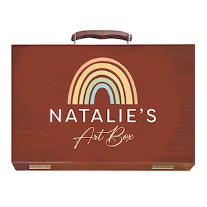 Personalized Art Set - 80-piece Deluxe Art Set W/wood Carrying Case ...