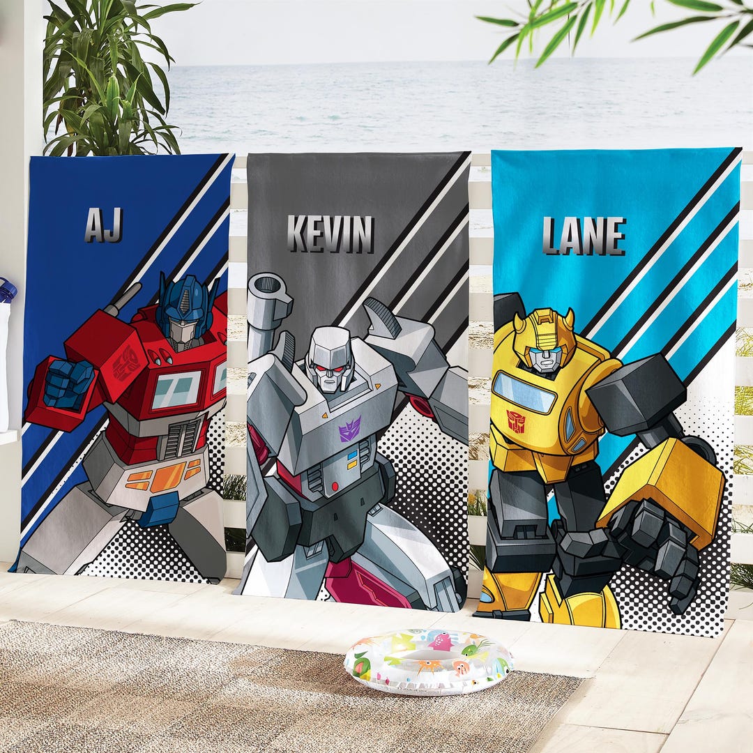 Personalized Transformers Beach Towel - Transformer Pool Towel - the ...