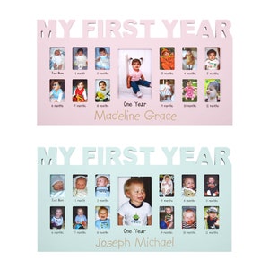 Personalized Baby's First 12 Months Frame - Personalized Gift for ...