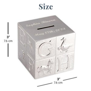 Personalized ABC Block Keepsake Bank - for New Parents - Newborn Baby ...