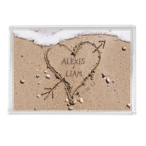 Personalized Heart in Sand Glass Block - for Couples - Custom ...