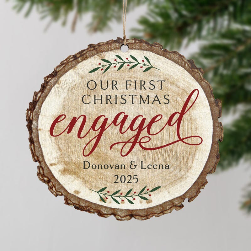 Engaged Wood Ornament 2025 - Etsy