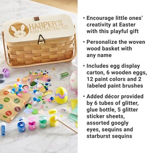 Personalized Easter Egg Painting Kit - Easter Craft Kit - Wooden Egg ...